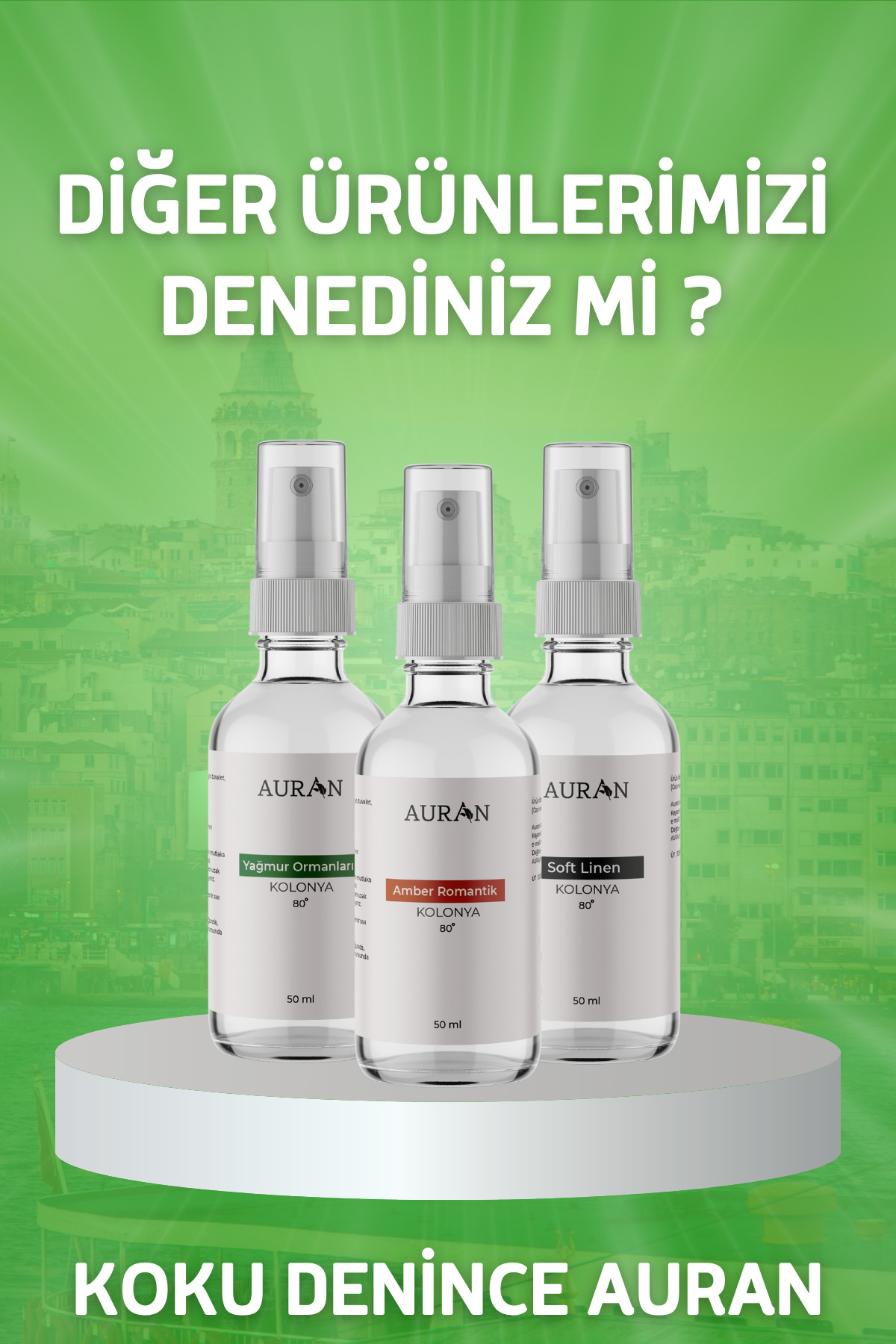 AURAN Limon Çiçeği Cam Şişe 80 Derece Kolonya 50ml Fiyatı, Yorumları ...