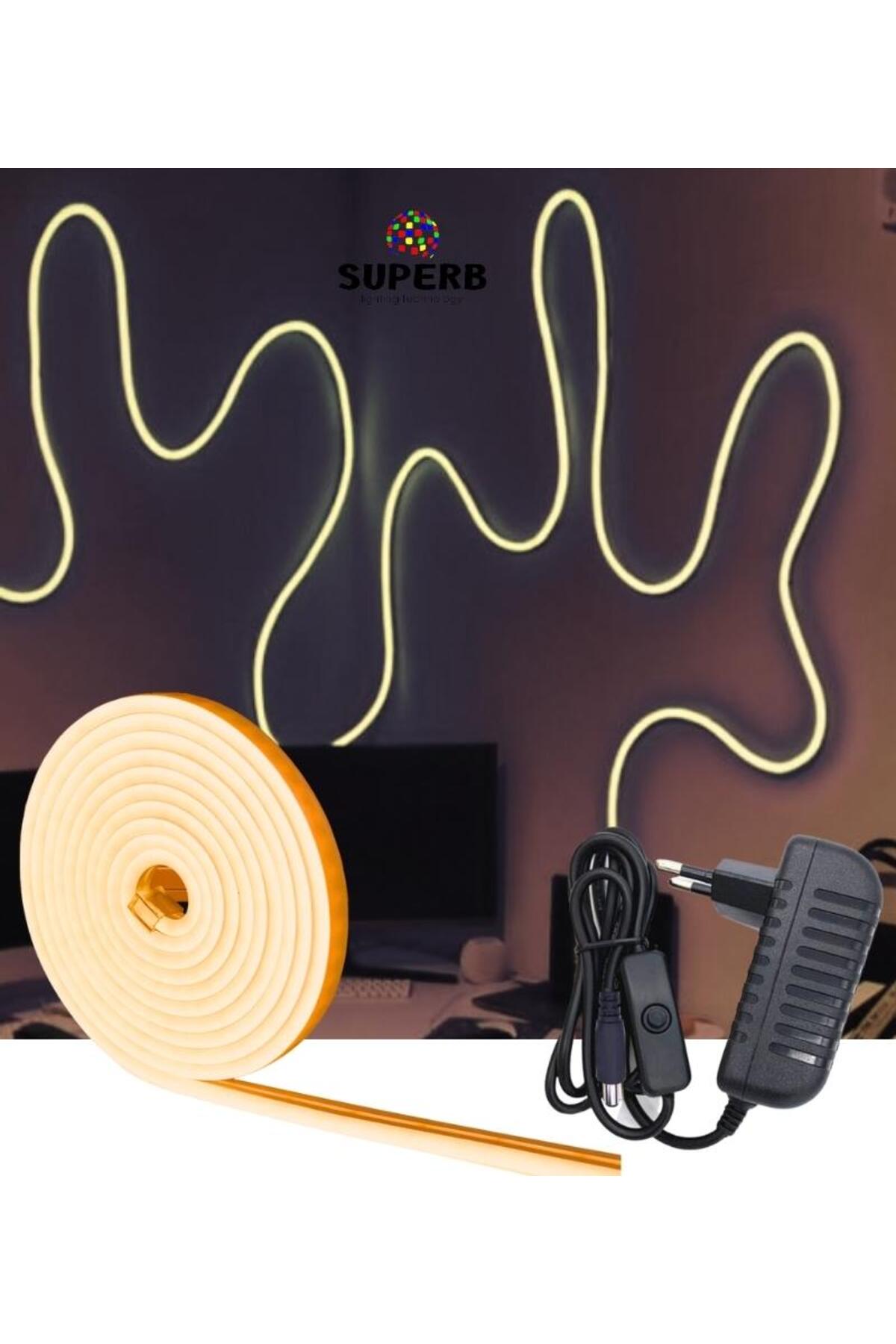 burul Neon Led Şerit Işık Seti Butonlu Aydınlatma Ve Adaptör Turuncu ...