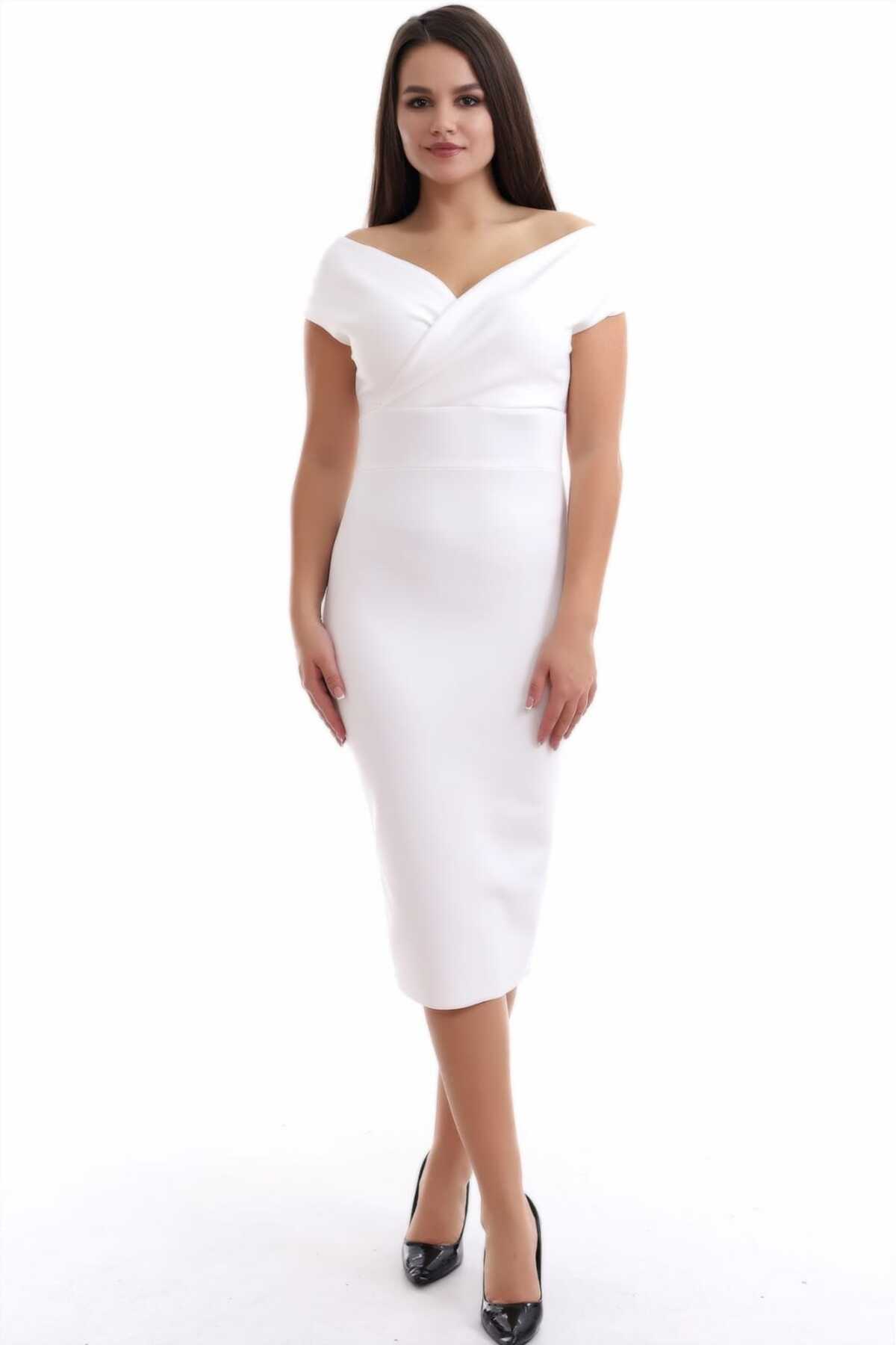 TREND Kayık Yaka Balık Elbise Fiyatı, Yorumları - Trendyol