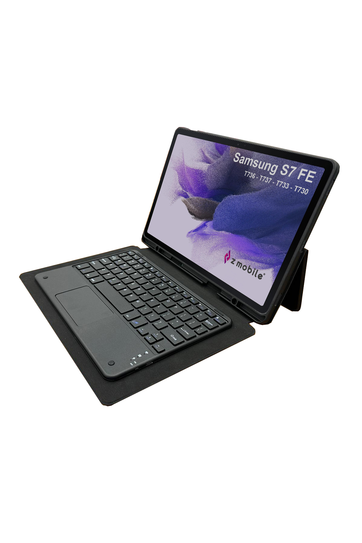 ZMOBILE Samsung Galaxy Tab S7 FE LTE 12.4” T737 T736 T733 Klavyeli ...