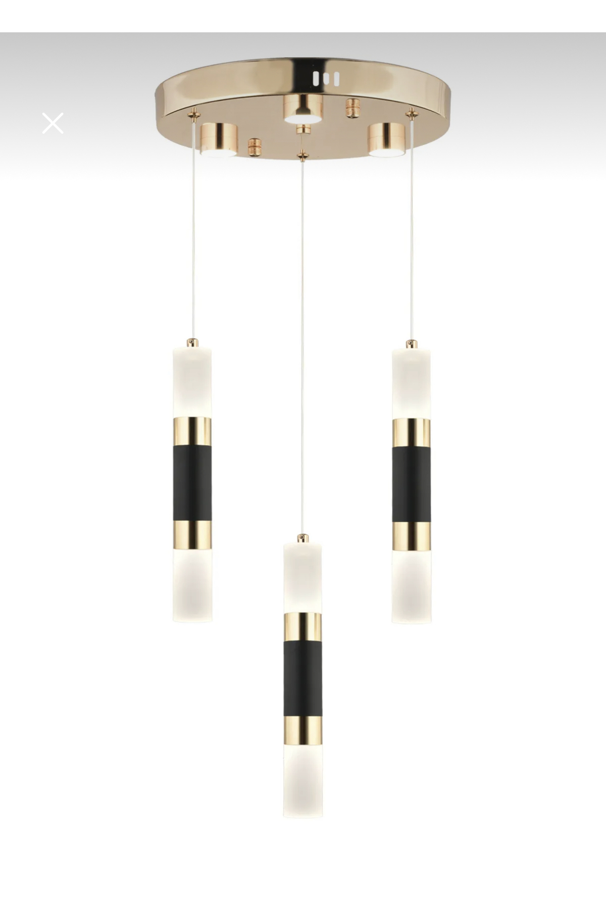 burenze Modern Luxury Tasarım Led Avize Gold Sarı ve Siyah Detaylı ...