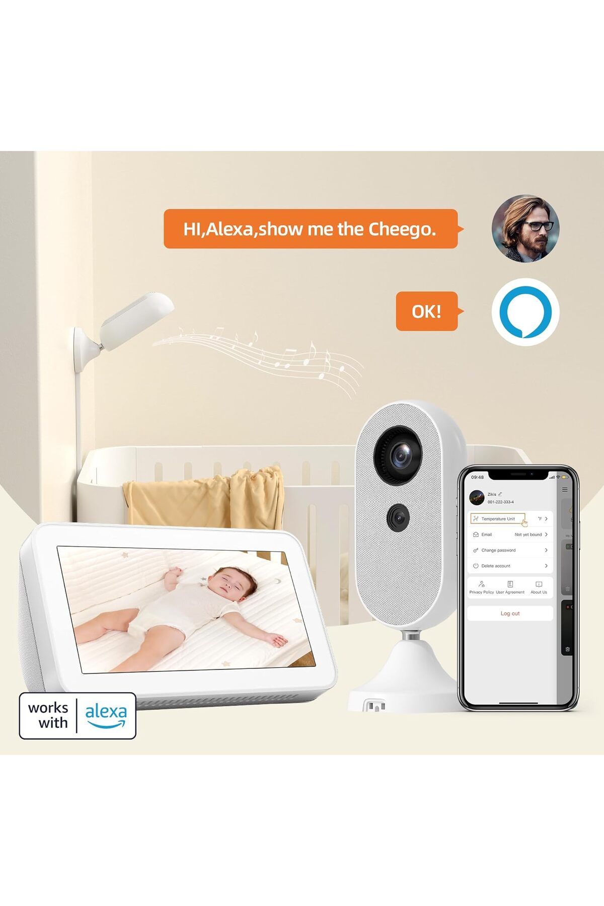 Cheego Akıllı Bebek Monitörü Wifi Cca3 W Duvar Montajı Fiyatı