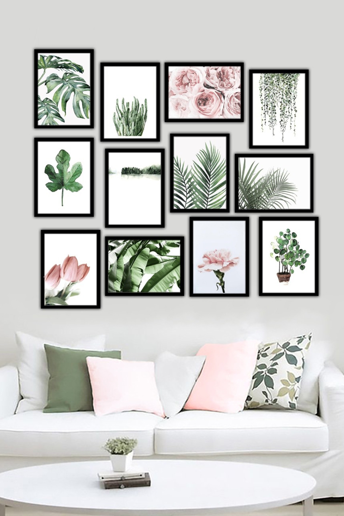 Artavessa 12 Parça Siyah Çerçeve Görünümlü Mdf Tablo Seti - Fiyatı ...