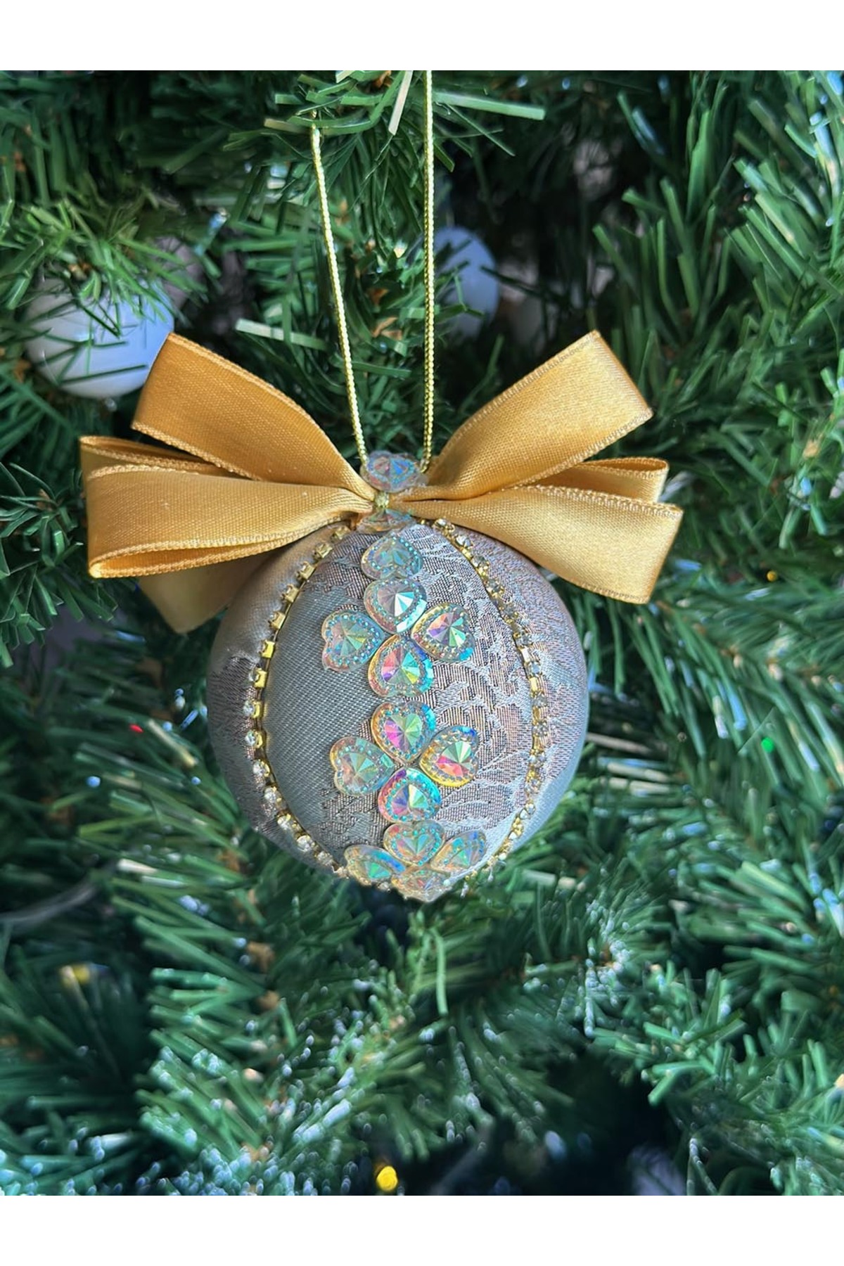 HAZE DESİGN LAB Desenli Kumaşlı Yılbaşı Çam Ağacı Topu Fiyatı ...