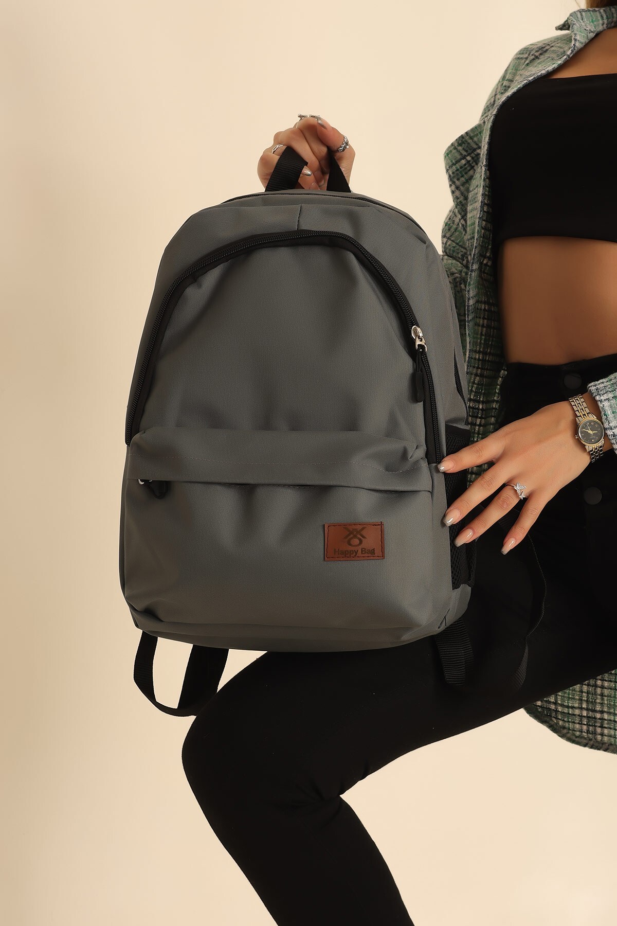 Rosmod Unisex Koyu Gri Bol Gözlü Sırt Çantası Fiyatı, Yorumları - Trendyol