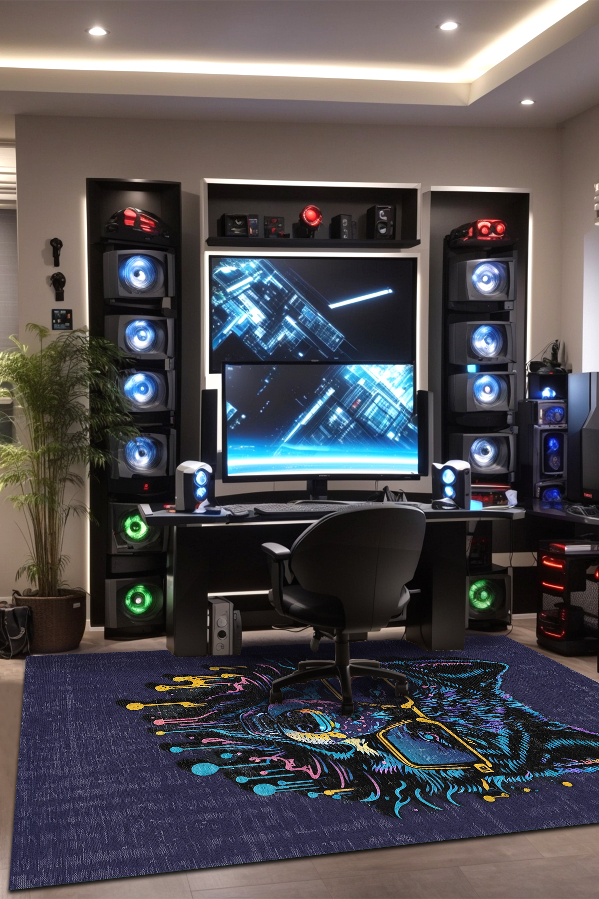 AIDA HOME Captain Gamer Halısı, Şönil Pamuk Tabanlı, Kaydırmaz ...