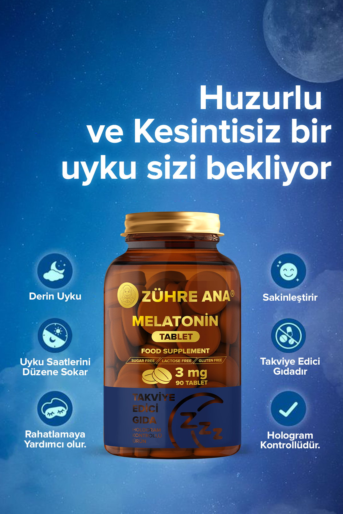 Zühre Ana Melatonin Tablet 3 Mg 90 Tablet - Fiyatı, Yorumları