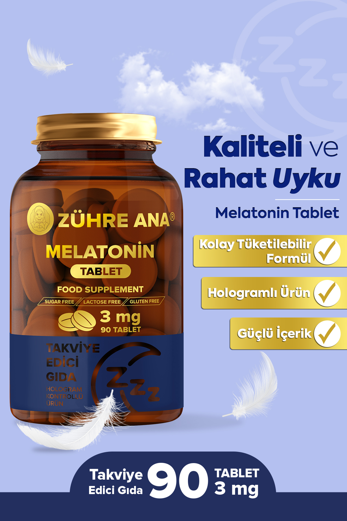 Zühre Ana Melatonin Tablet 3 Mg 90 Tablet - Fiyatı, Yorumları