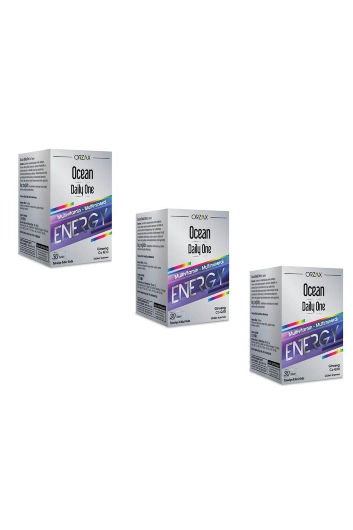Ocean Orzax Orzax Ocean Daily One Energy Ginseng Coq10 30 Tablet 3'lü ...