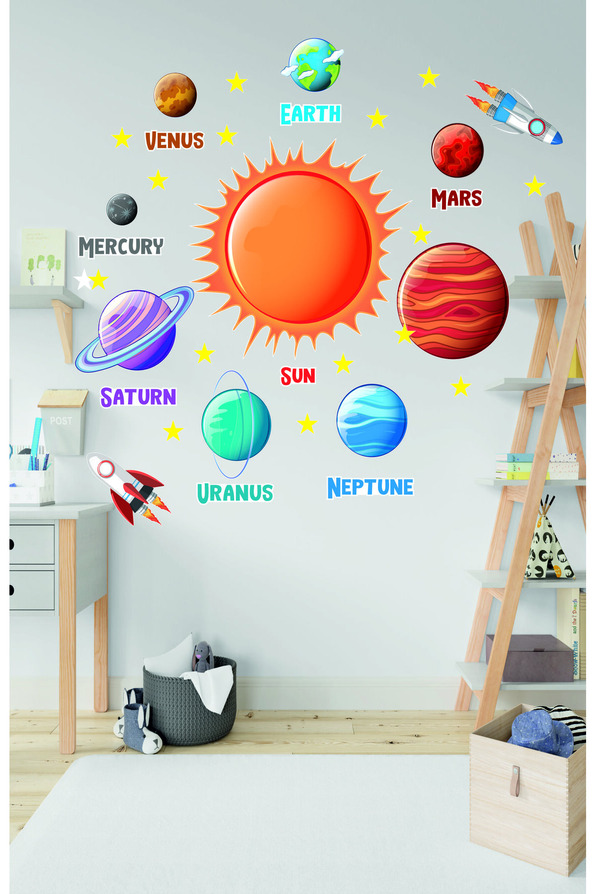 bizerk görsel Eğitici Gezegenler Dünya Venüs Mars Saturn Bebek/Çocuk ...