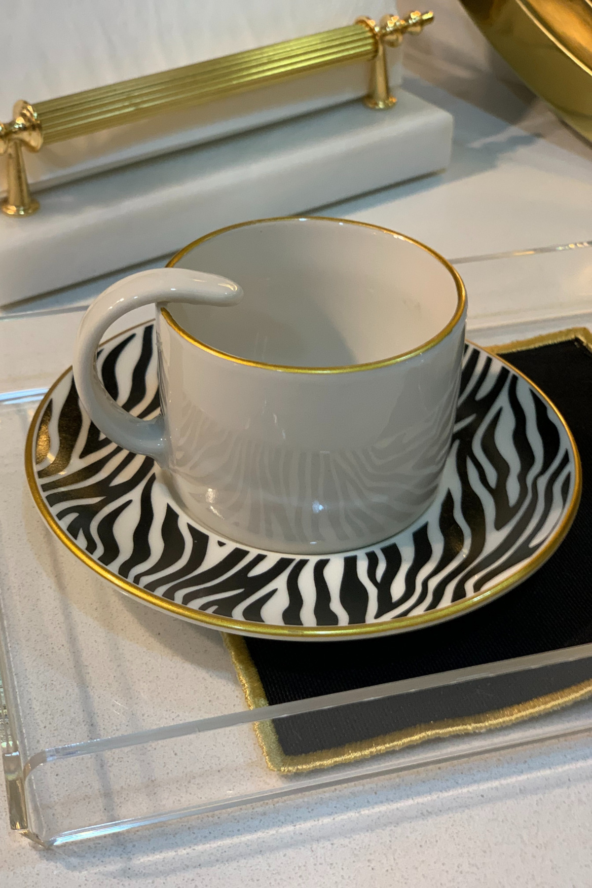 L'eDoren Porselen 12 Parça 6'lı Türk Kahve Fincan Seti 105ml - Zebra ...