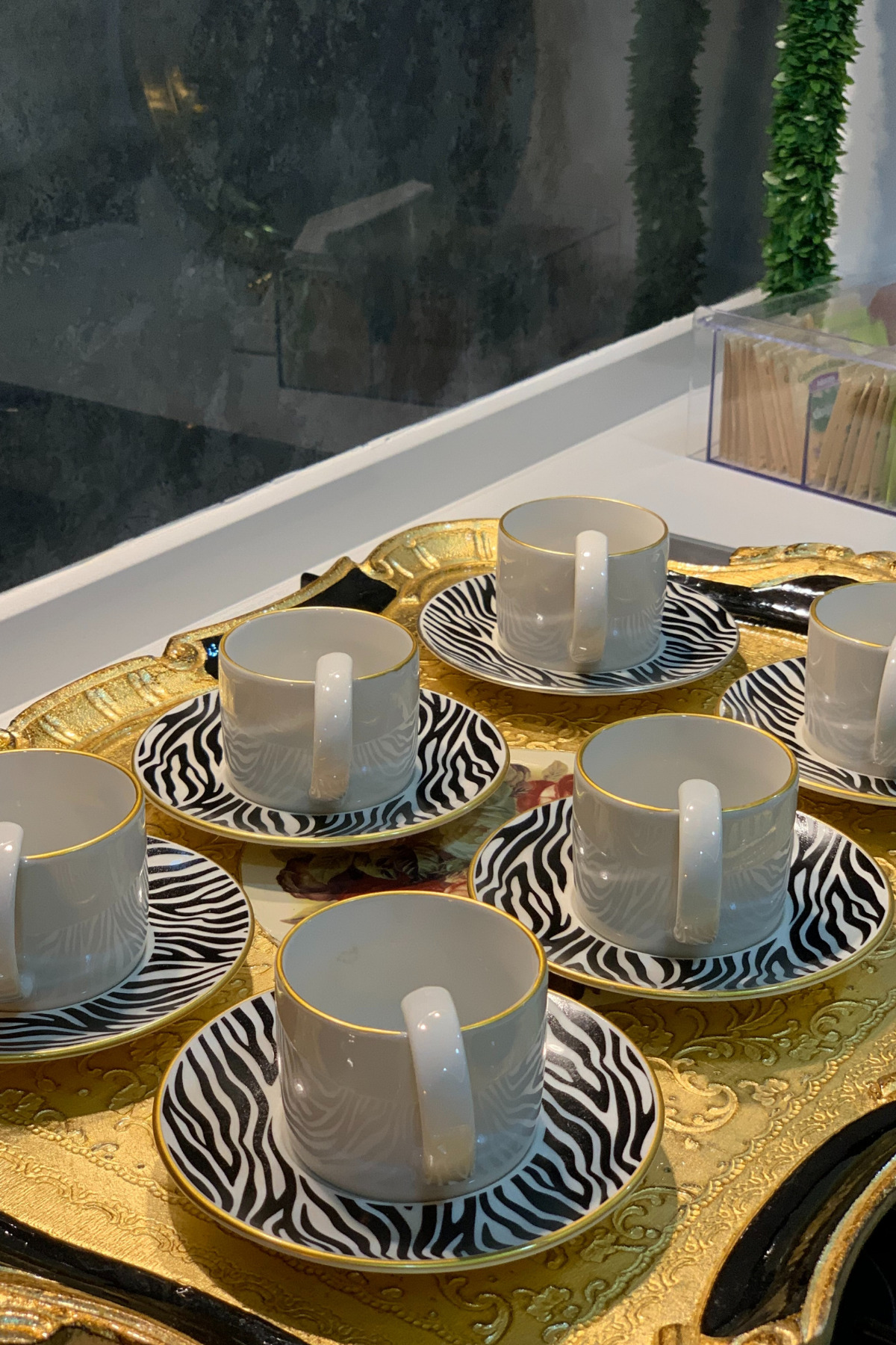 L'eDoren Porselen 12 Parça 6'lı Türk Kahve Fincan Seti 105ml - Zebra ...