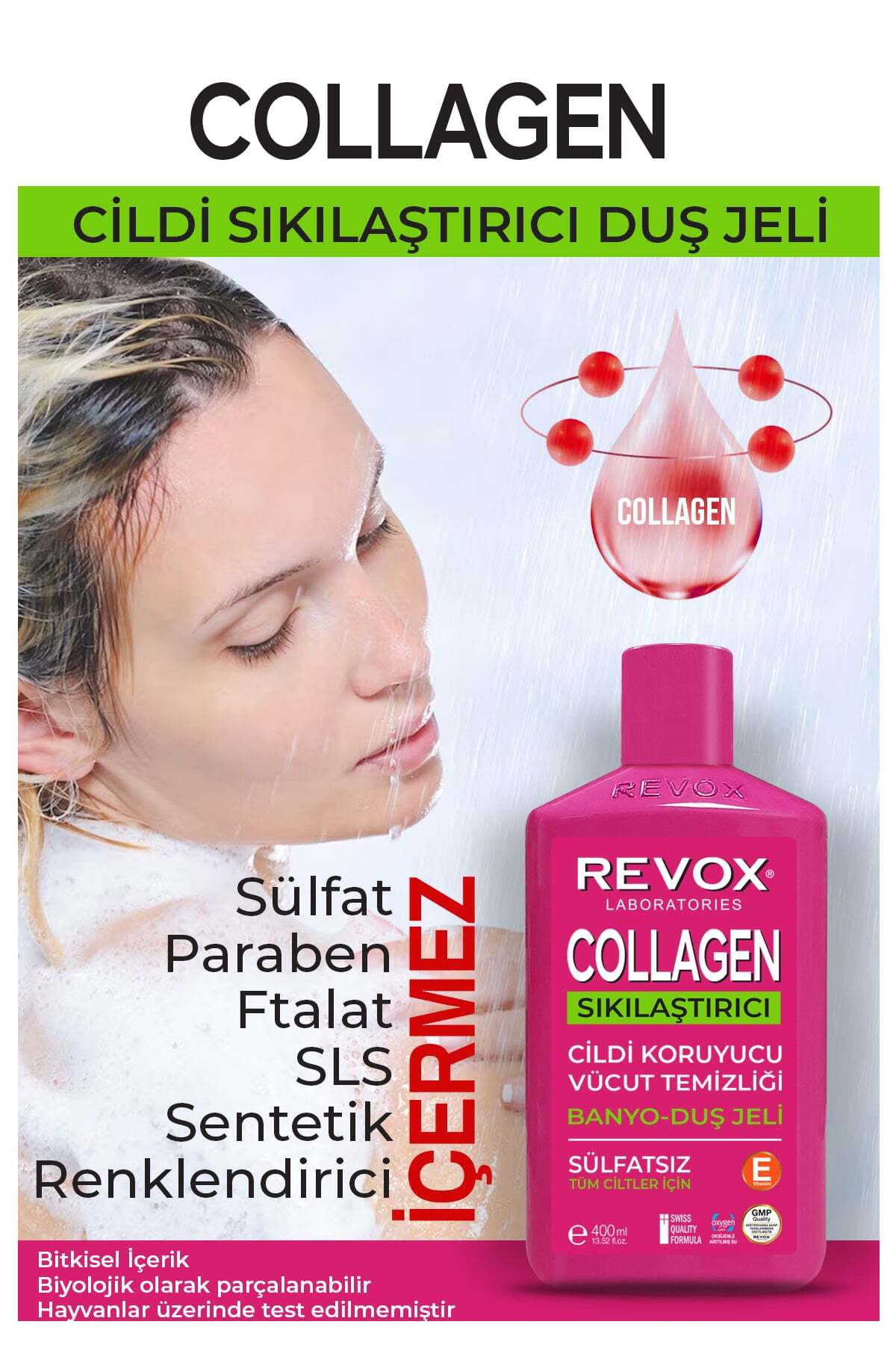 Revox Coenzyme Q10 Cildi Yenileyici + Collagen Sıkılaştırıcı Duş Jeli ...