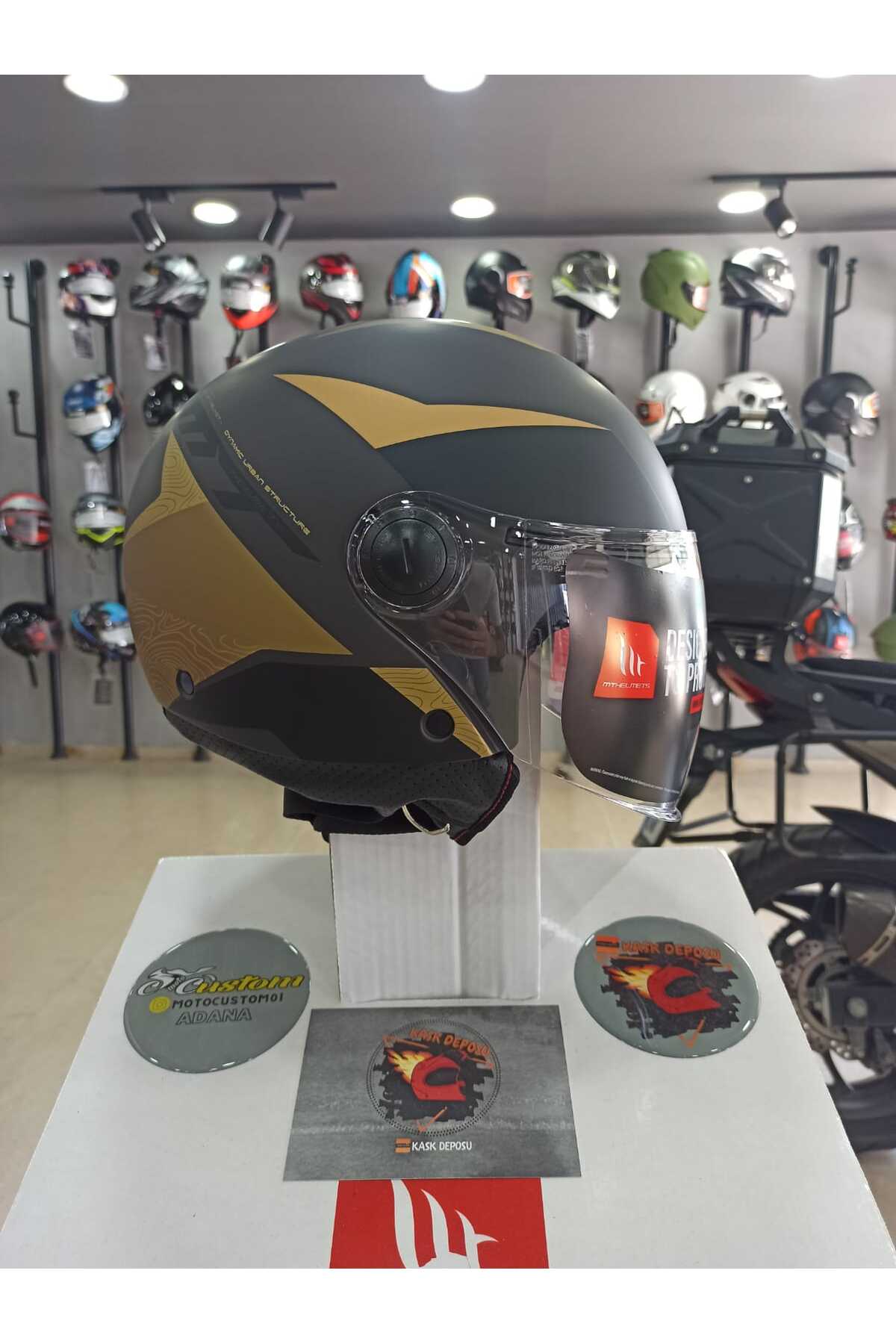 MT Helmets Street S Poke C9 Mat Kum Siyah Yarım Motosiklet Kaskı ...