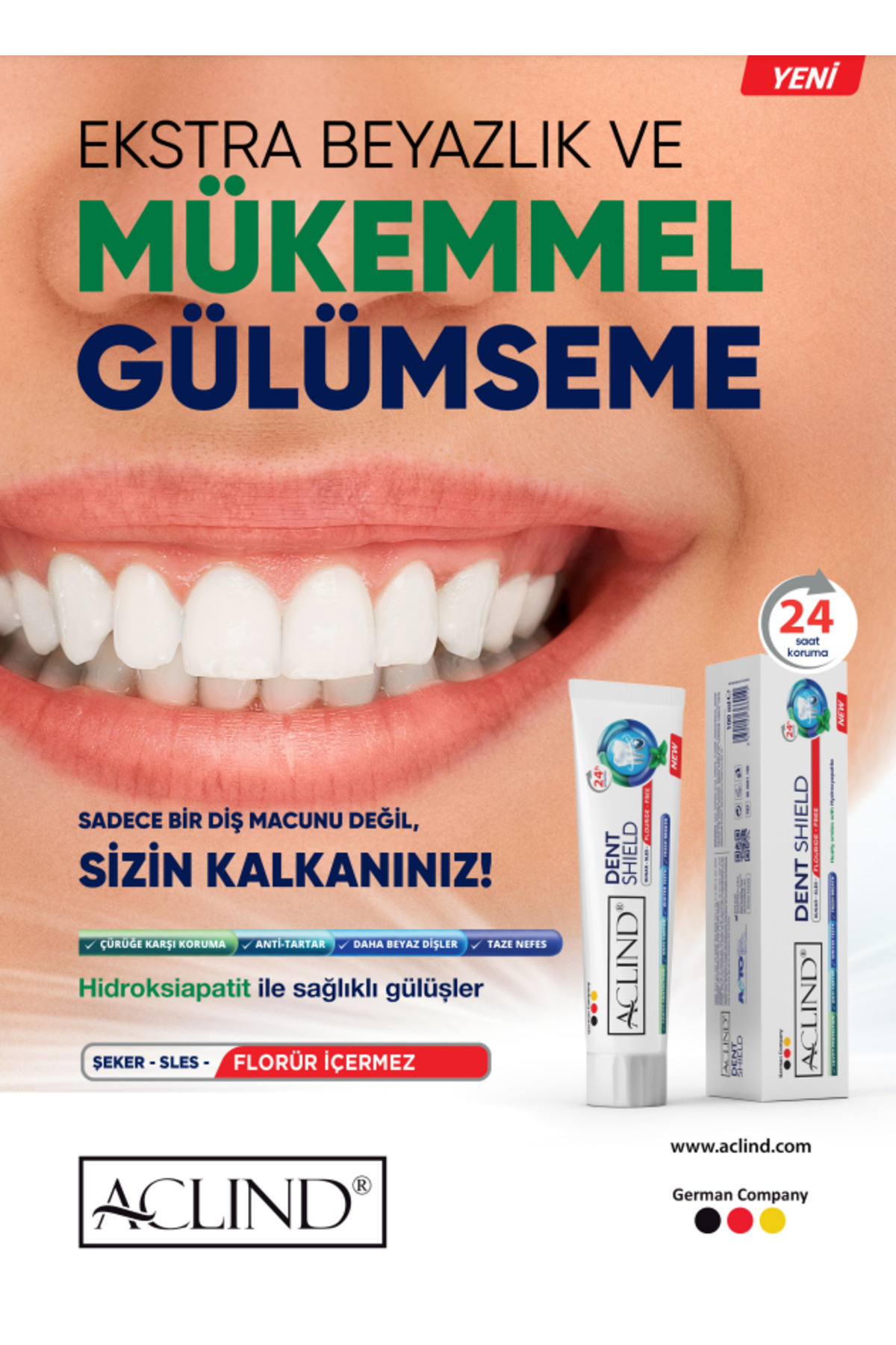 Aclind ® Dent Shield 100 ml | Florür Içermeyen Diş Macunu Fiyatı ...