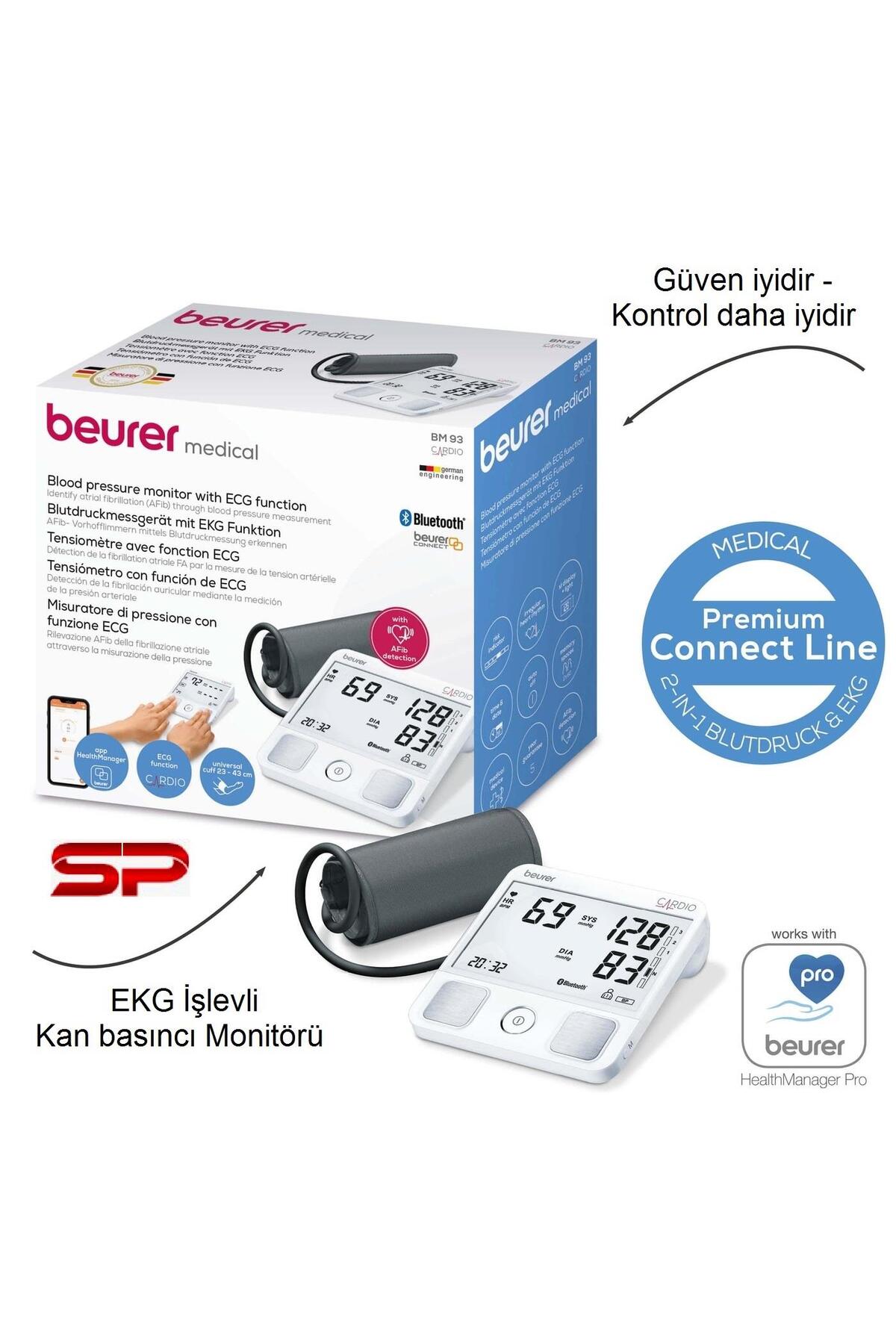 Beurer BM 93 Tansiyon Cihazı EKG İşlevli Bluetooth Kullanımlı Fiyatı ...