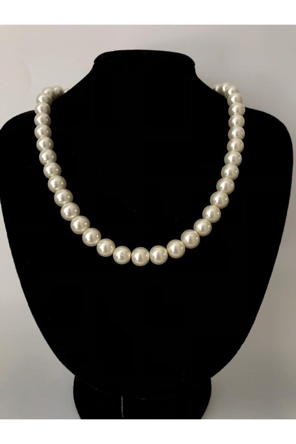 BY KUMRU Beyaz Büyük İnci Kolye Fiyatı, Yorumları - Trendyol