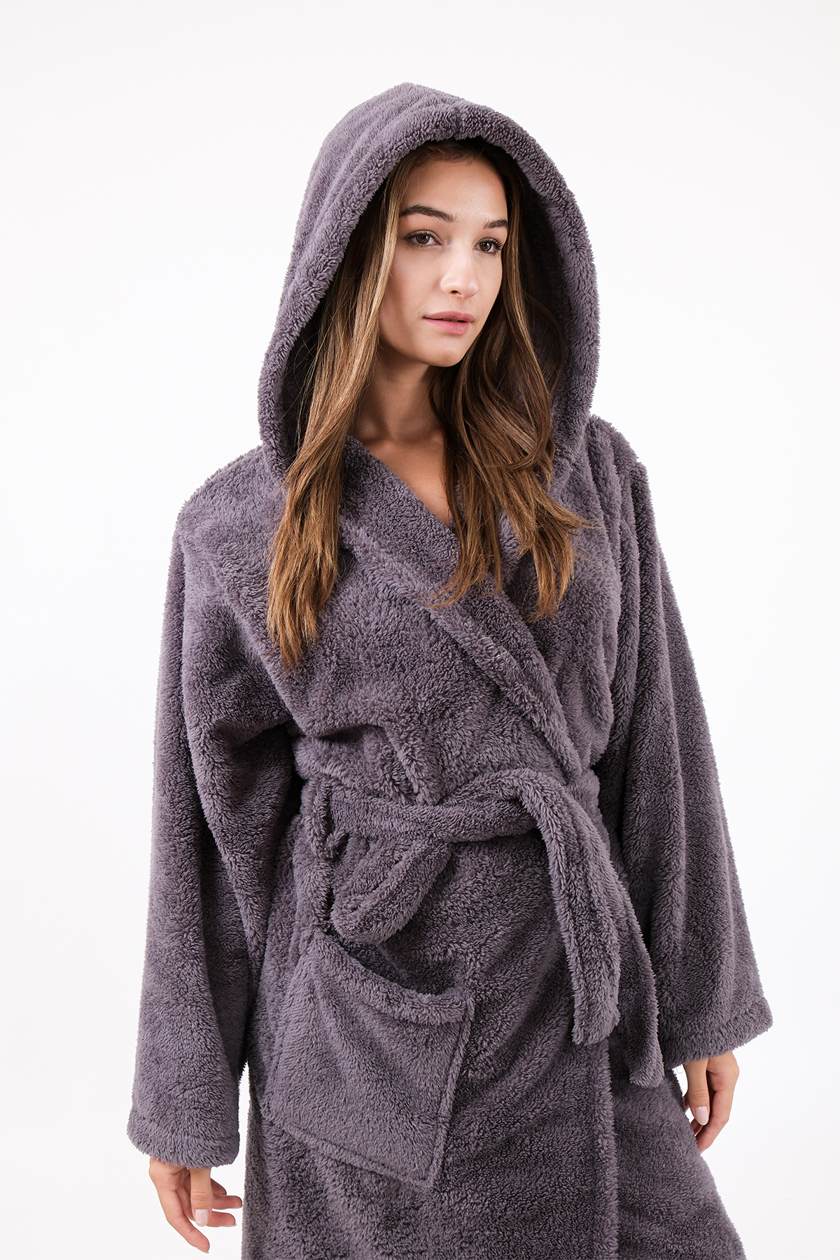 Mariva home Arna| Hooded Wellsoft Plush Dressing Gown| Robdeşambr ...