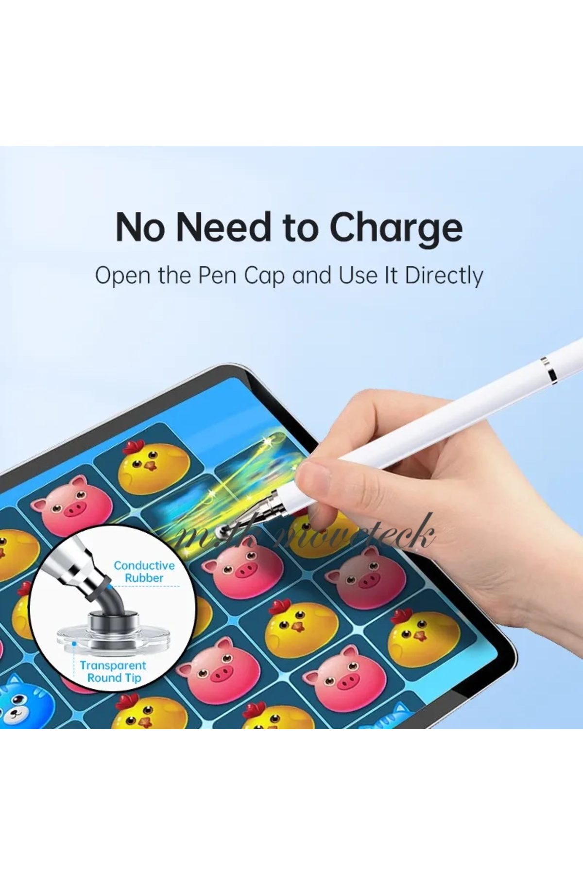 m.tk moveteck Xiaomi Redmi Pad 10.6 inç Uyumlu Dokunmatik Stylus Kalem ...