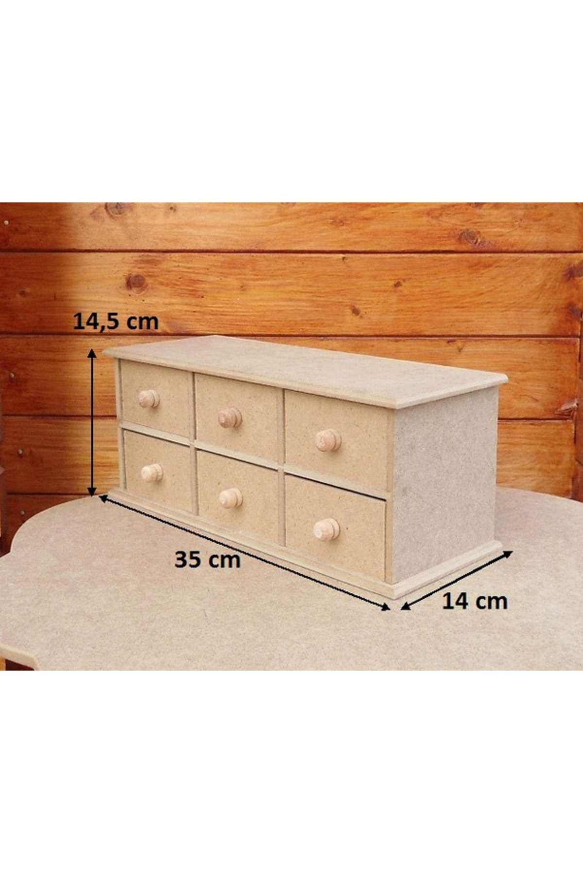 SELENA Ham Ahşap 6 Çekmeceli Kutu 6'lı Yatay Mücevher Kutusu - Fiyatı ...