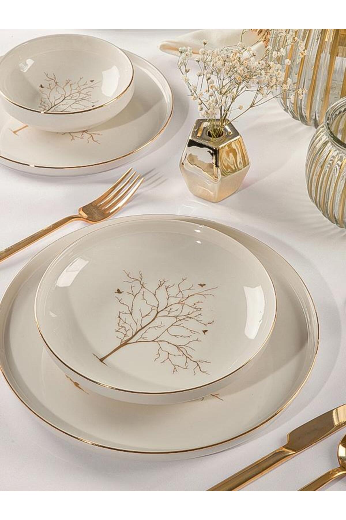 Farika Porselen Farika Zühre 24 Parça Yalın A.Yaldız Dekal File Yemek ...