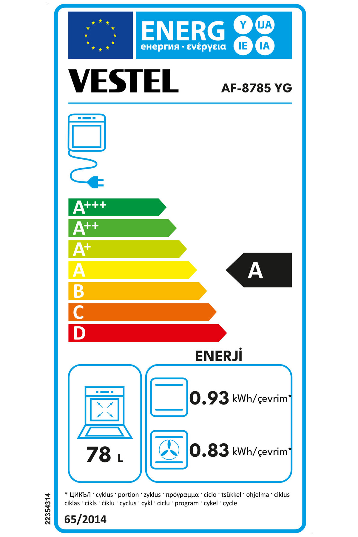 VESTEL Af-8785 Yg Lightfry Teknolojili Ankastre Fırın Fiyatı, Yorumları ...