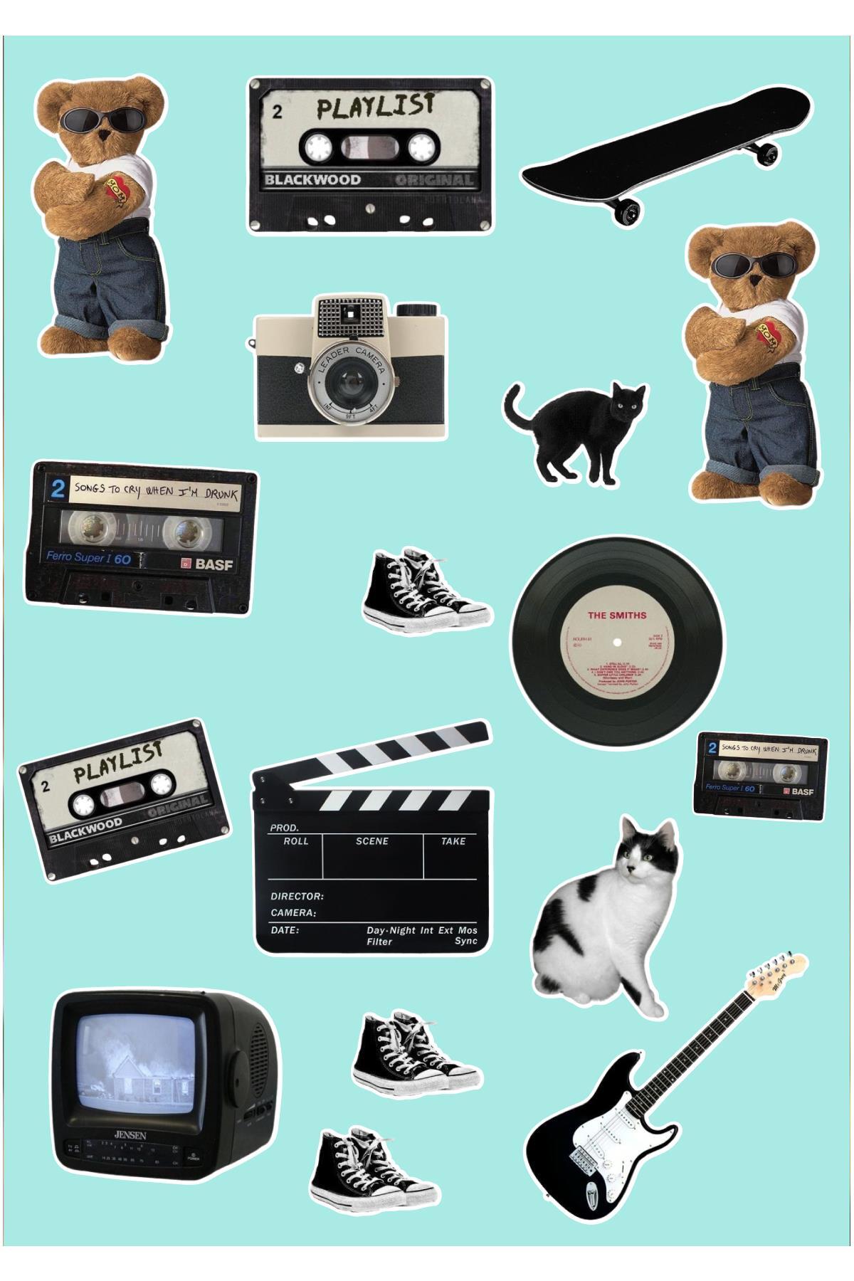 Anime Marketi Retro Vintage Estetik Sticker Seti - Ajanda - Laptop ...