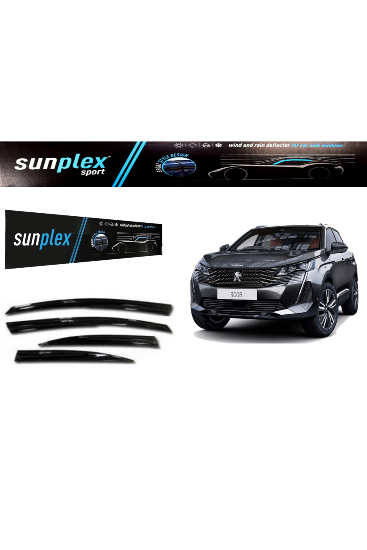 SUNPLEX Peugeot 3008 2023 Model Uyumlu Araca Özel Cam Rüzğarlığı Ön ...
