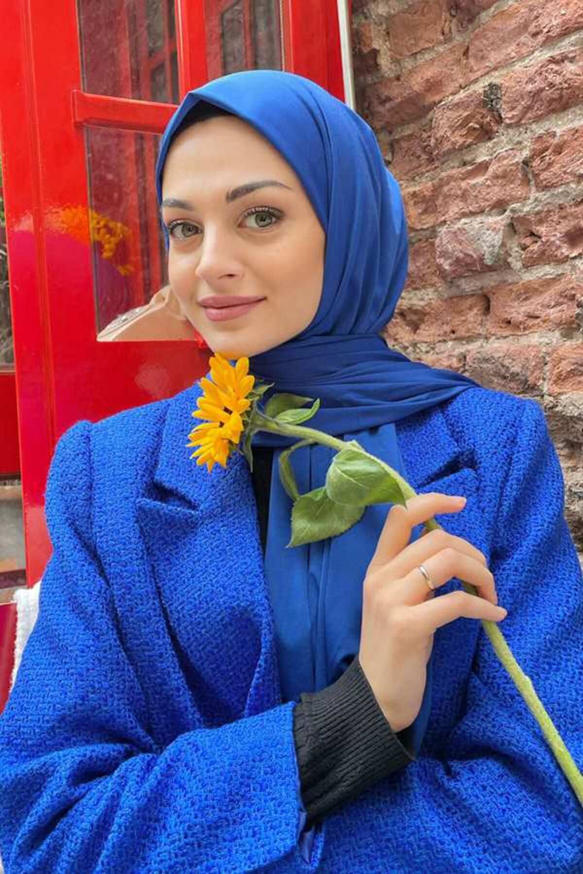 feronis Tesettür Kadın Penye Şal Modeli _ Saks Mavisi Fiyatı, Yorumları ...