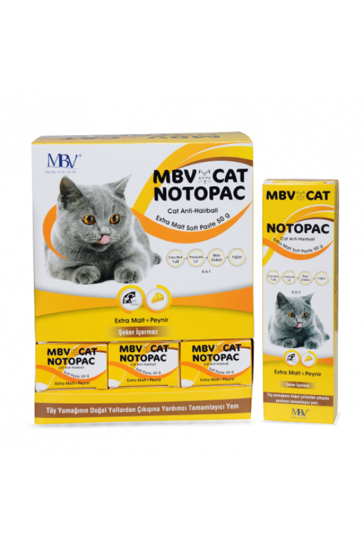MBV Cat Notopac Paste Kedi Tüy Yumağı Önleyici Macun 50 Gr Fiyatı ...