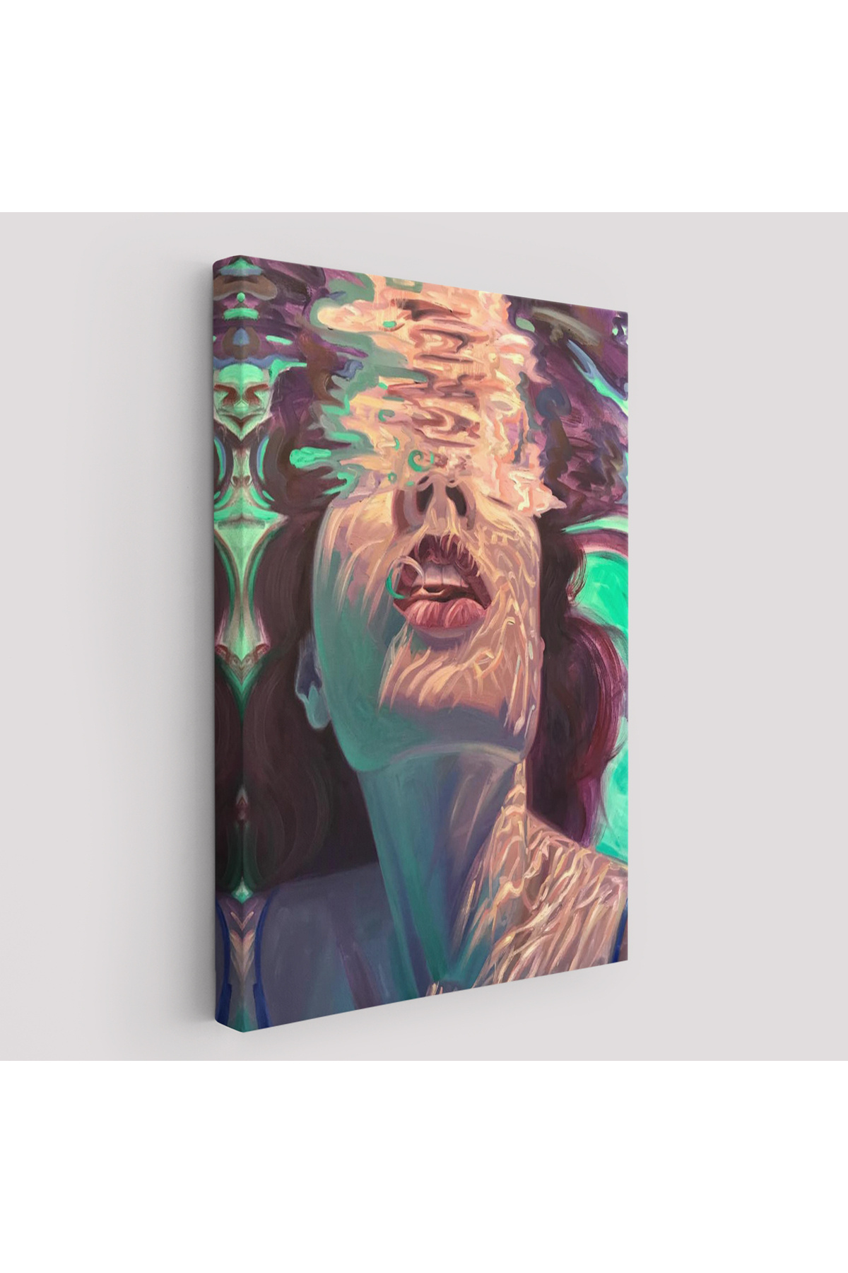 Decoraw Su Altında Kadın Kanvas Tablo, Sualtı Yağlıboya Tablo Efektli ...