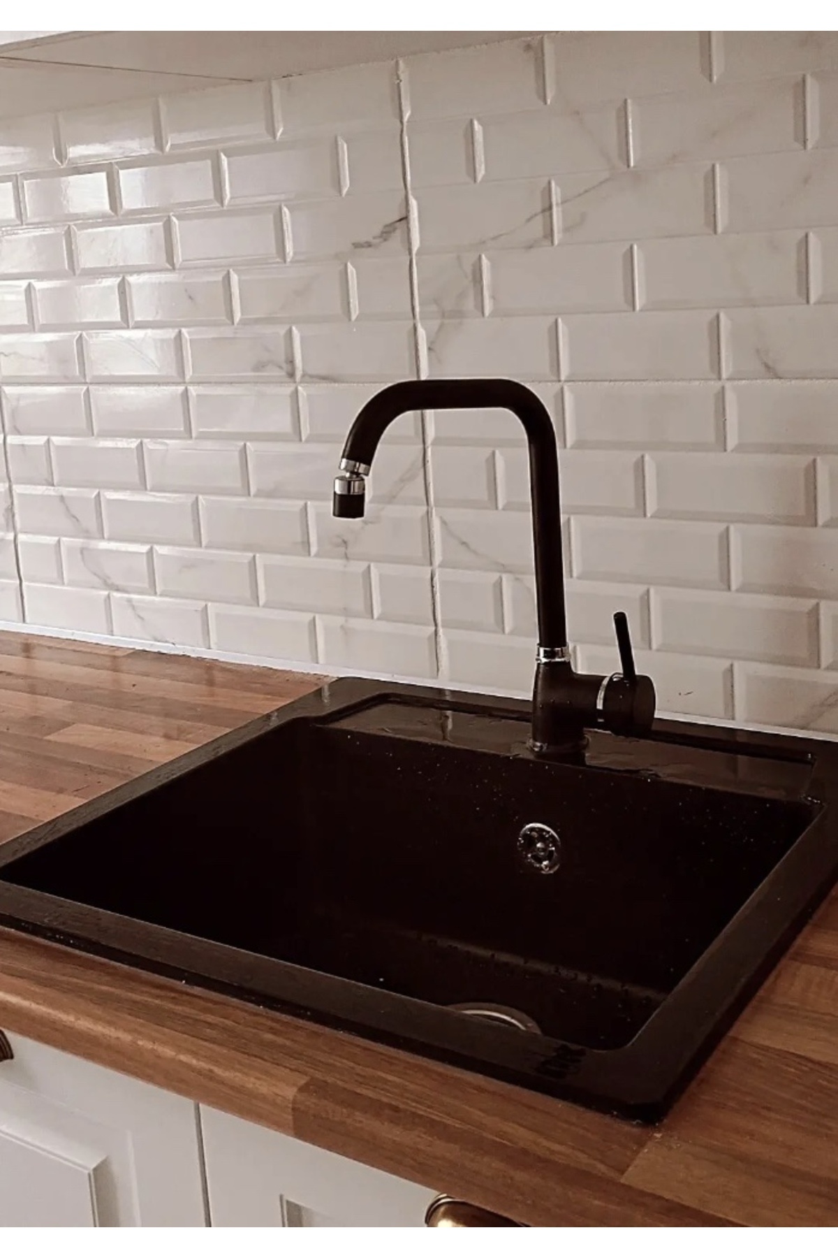 Nokta Granit Evye Siyah Tek Gözlü Mutfak Evyesi 55 X 50 Cm Fiyatı ...