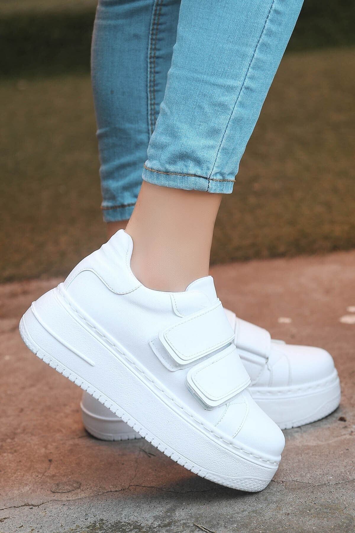 MYBB SHOES Beyaz Inter Taban Cırtlı Spor Ayakkabı Fiyatı, Yorumları - Trendyol