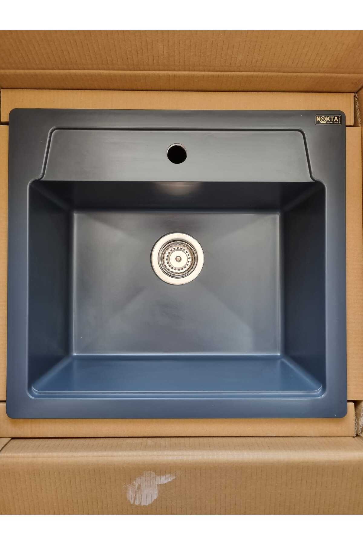 Nokta Granit Evye Gri Mutfak Evyesi 55 x 50 cm Renk RAL 7016 / Antrasit ...