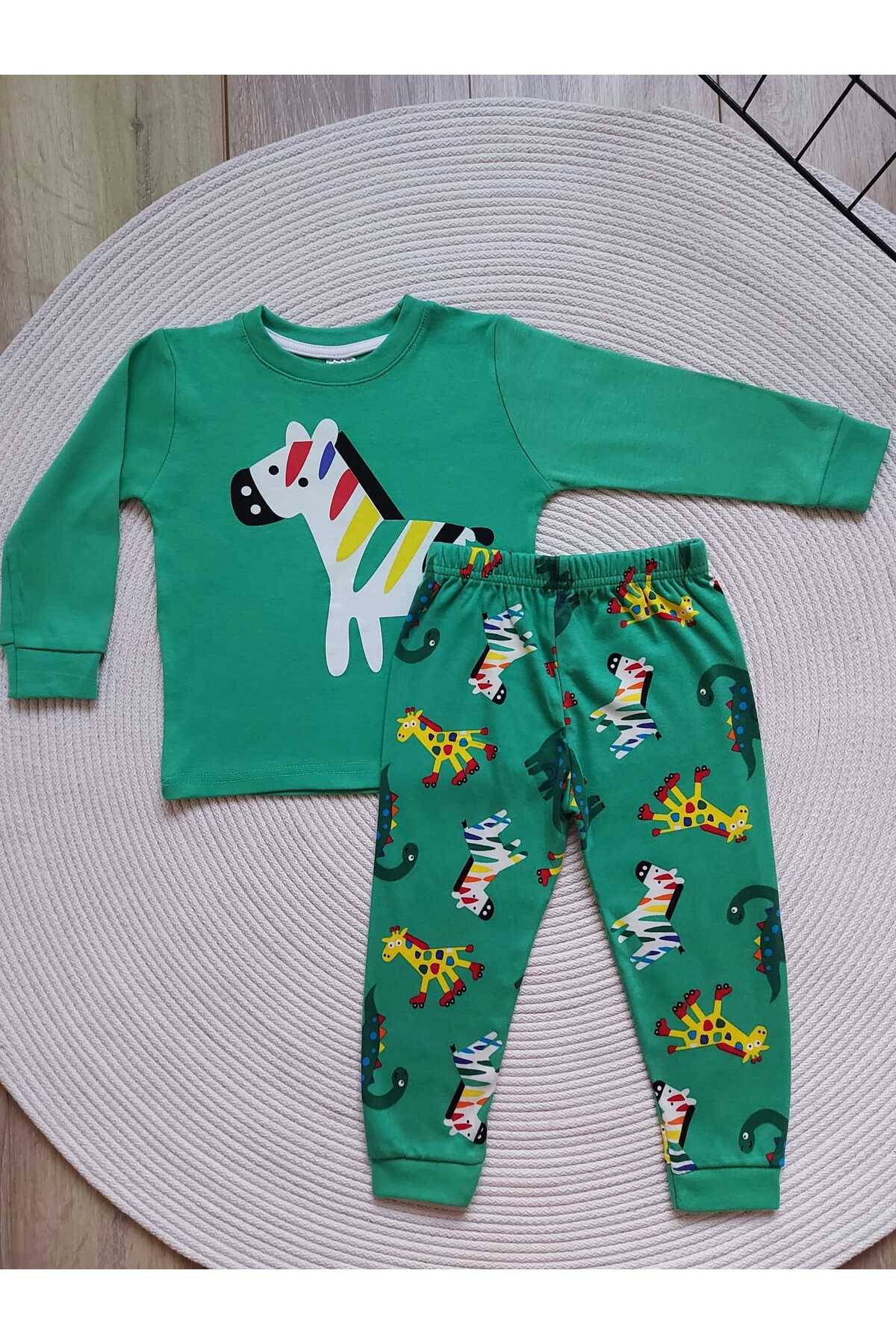 elmas kids Zebra Desenli, Hayvan Desenli %100 Pamuk Uzun Kollu Erkek ...