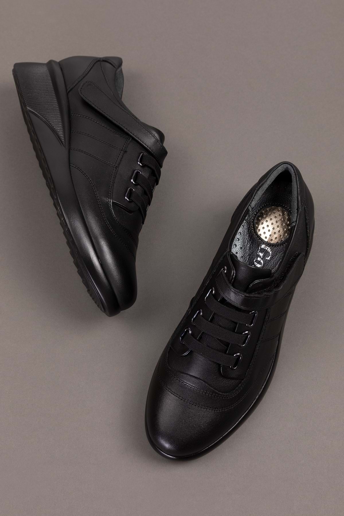 Gondol Hakiki Deri Anatomik Taban Rahat Lastik Bağcıklı Ayakkabı elnr ...