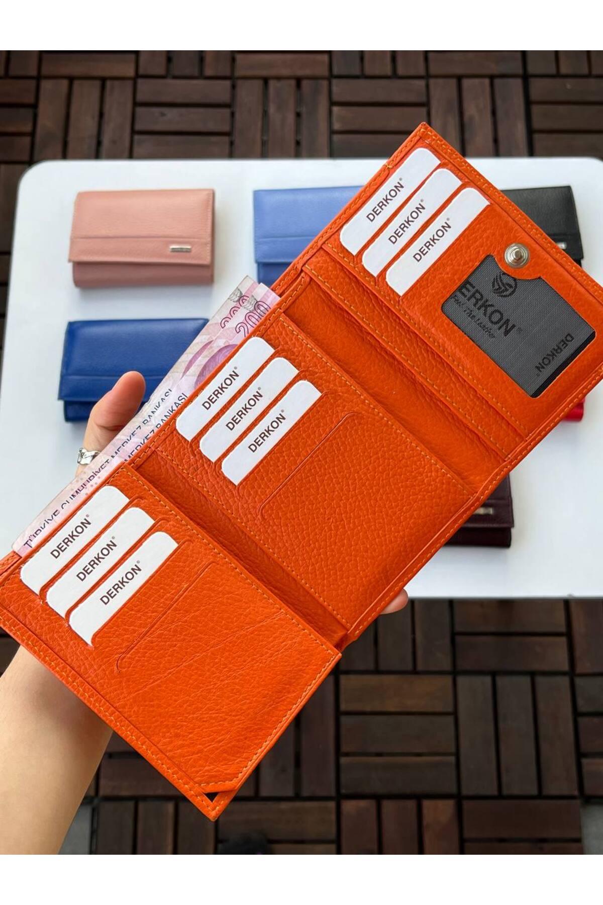Derkon LOVELY MODEL HAKİKİ DERİ ORTA BOY KADIN CÜZDANI TURUNCU Fiyatı ...
