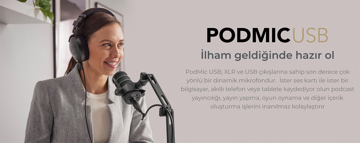 Rode Podmic Usb / Analog Yeni Nesil Dinamik Podcast / Broadcast ...