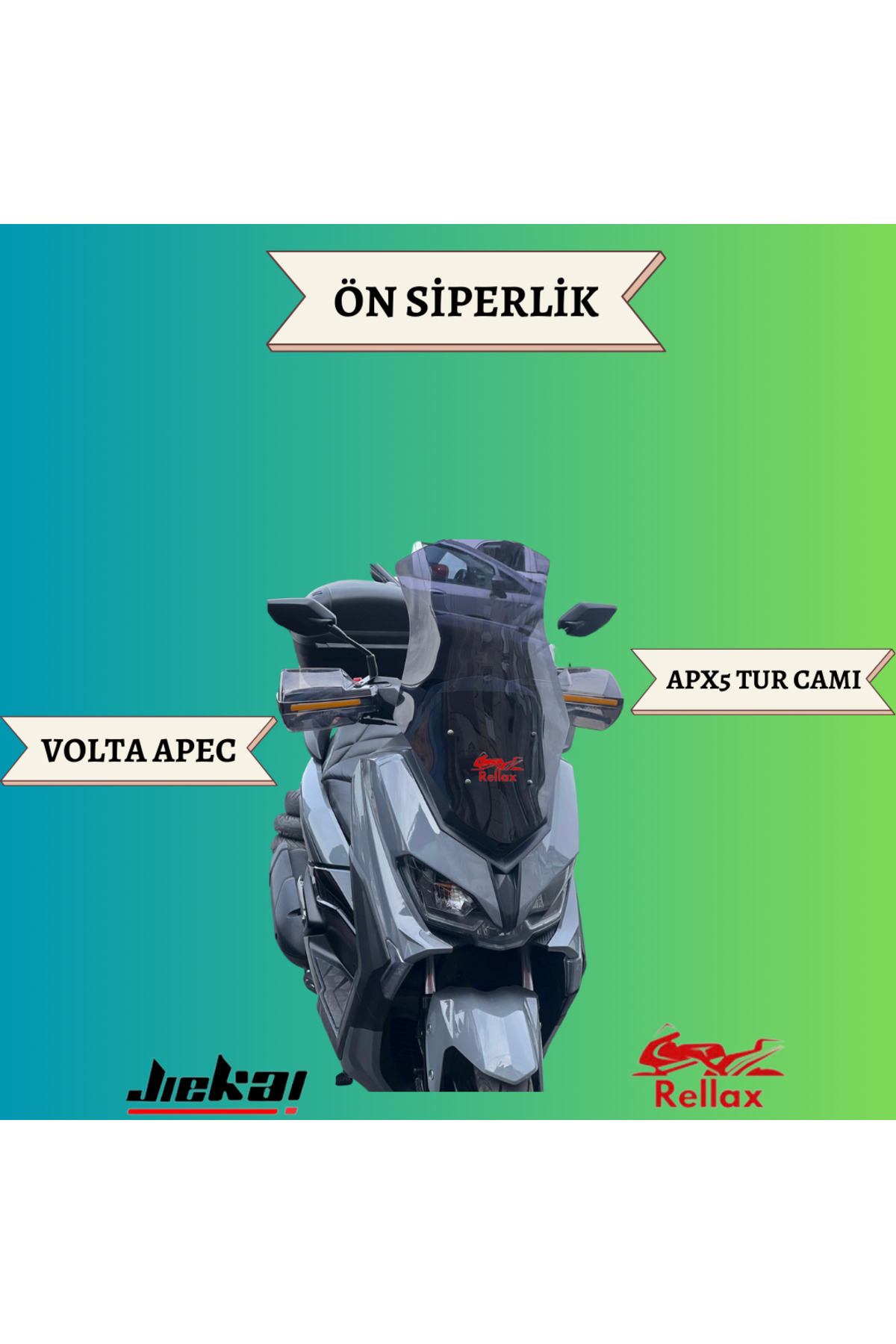 Jiekai APEC APX5 TUR CAMI ÖN SİPERLİK uyumlu RELLAX MARKA SİYAH AÇIK ...