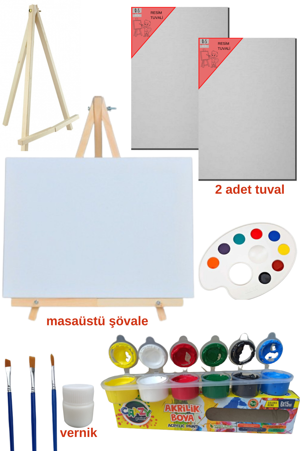 O&S Oyun ve Sanat Eğlen-Üret Resim - Boya Seti - Mini Masa Şövalesi, 2 ...