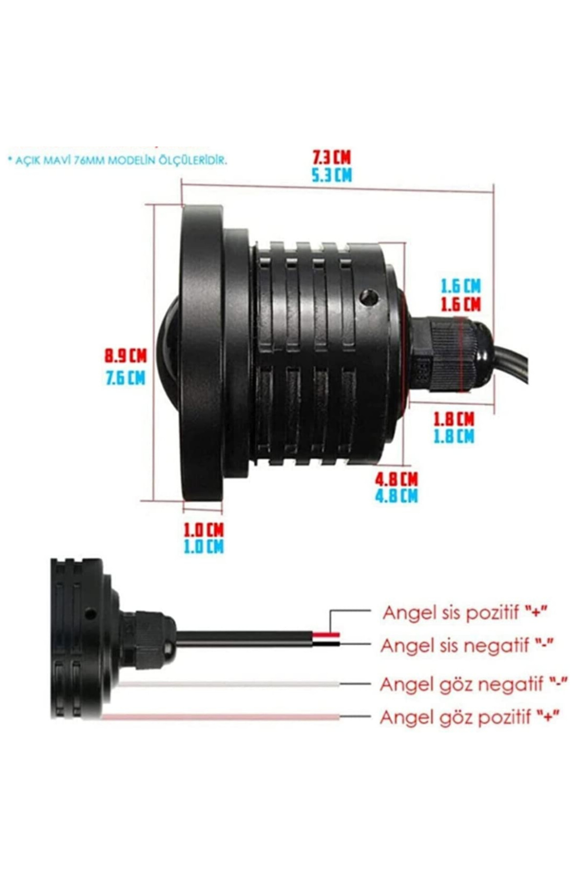 Furens Renault Megane 2 Uyumlu, Universal Mercekli Led Angel Sis Farı ...