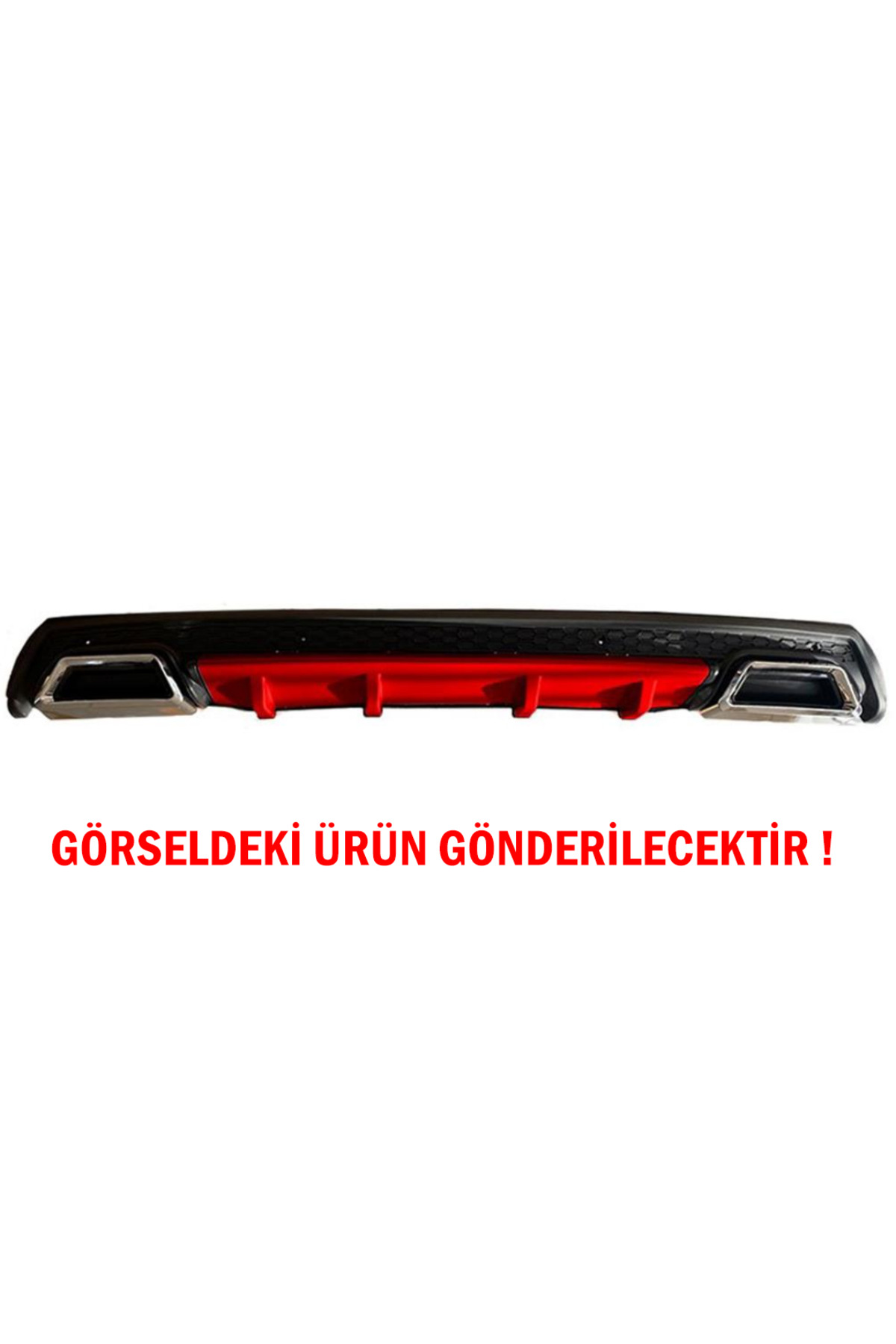Furens Citroen C-elysee Difüzör Arka Tampon Eki 2 Egzoz Çıkışlı Kırmızı ...