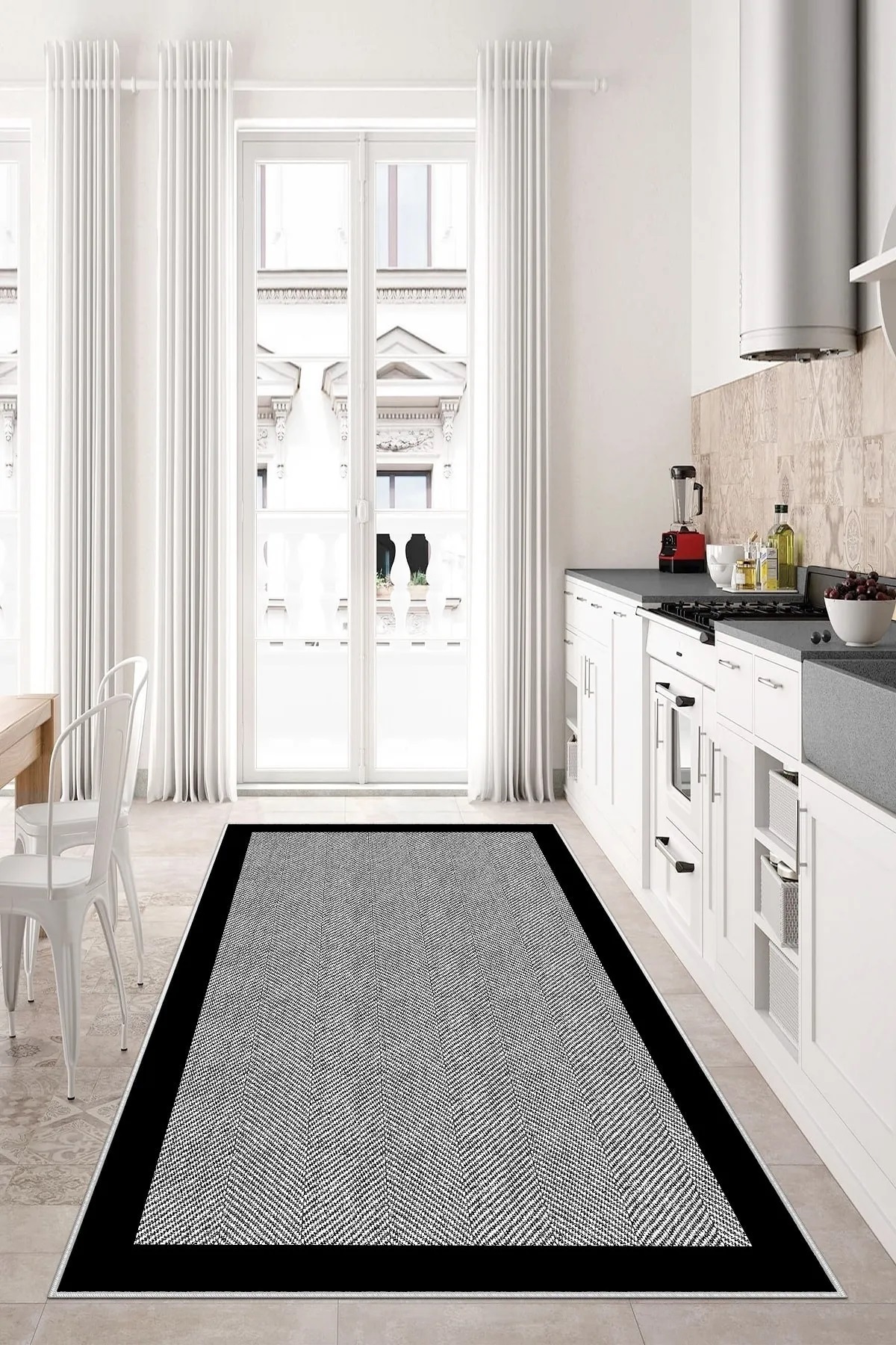 Toronto Home Kesme Halı Desenli Dijital Baskı Yıkanabilir Kaymaz Taban ...