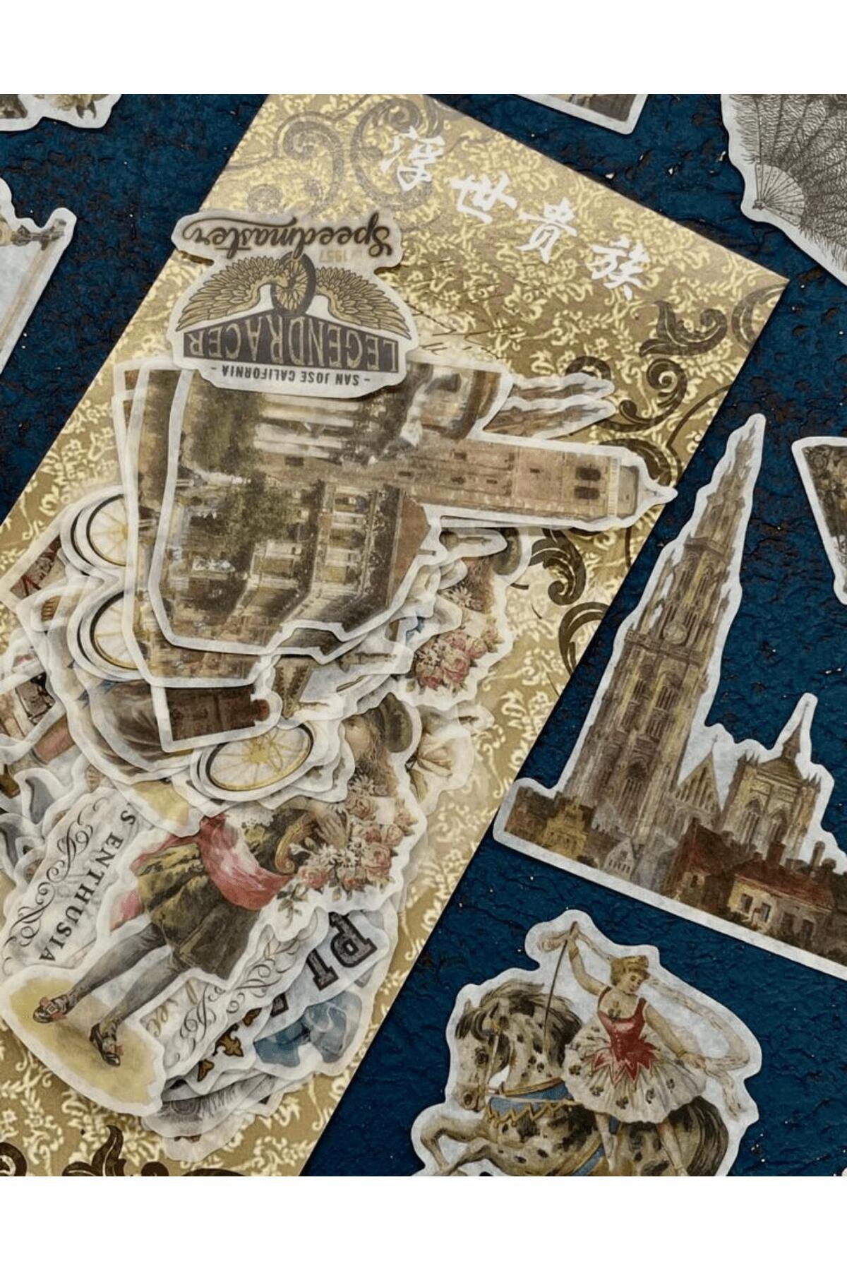 Kağıt Gemi Dükkan Vintage Victorian Art 60 Pieces Sticker Set/Decal ...