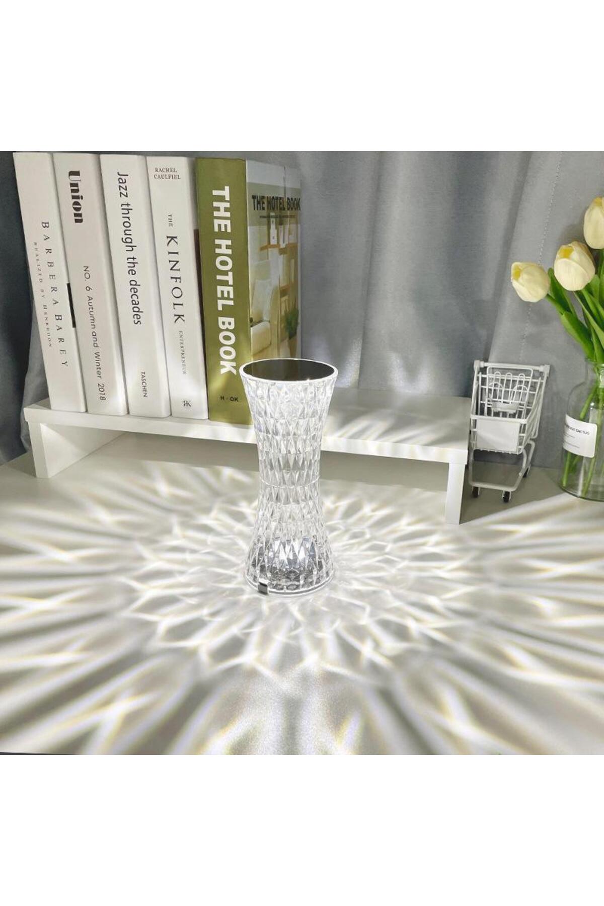 Torima Lw-5 Şarjlı Kristal Elmas Masa Lambası Dokunmatik Romantik ...