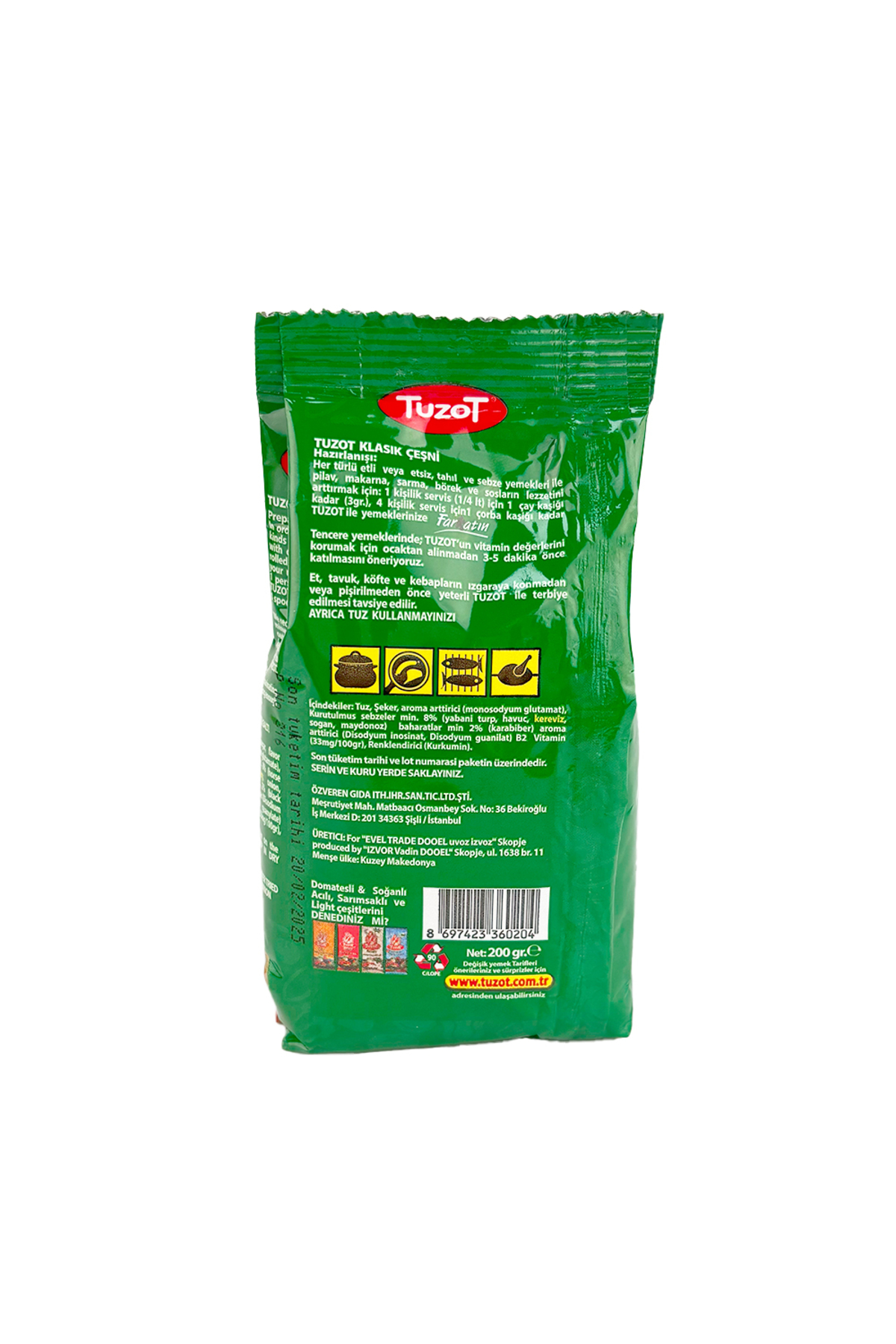 Tuzot Klasik Çeşni 200 Gr 2li Paket Fiyatı, Yorumları - Trendyol