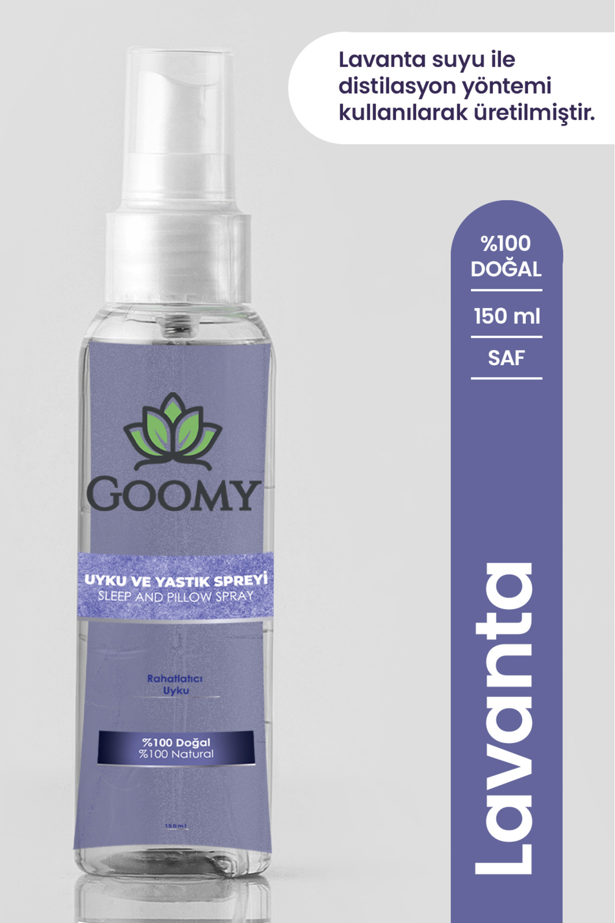 GOOMY Doğal Lavanta Rahatlatıcı Uyku Ve Yastık Spreyi Relaxing Lavender ...