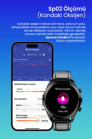 Spovan Cardio 2 Sesli Görüşme Ekg Kan Şekeri Hrv Tansiyon Akıllı Saat - Fiyatı, Yorumları