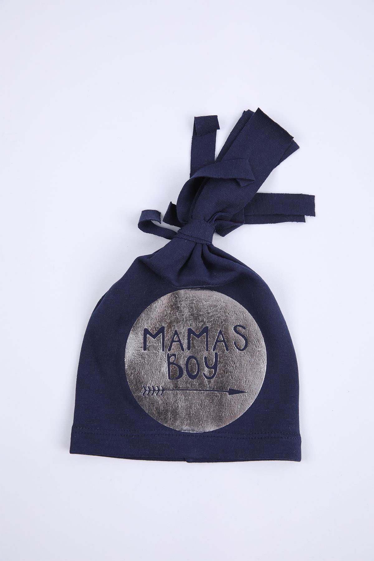 Babyhola Kız Erkek Bebek Bere Şapka Mama's Boy Yazılı 0-2 yaş Hediyelik ...