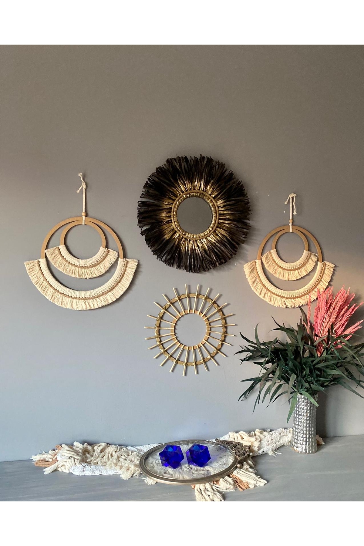 kattuna Wall Decoration Art Premium Rafya Ve Makrome 4’lü Set Fiyatı, Yorumları - Trendyol